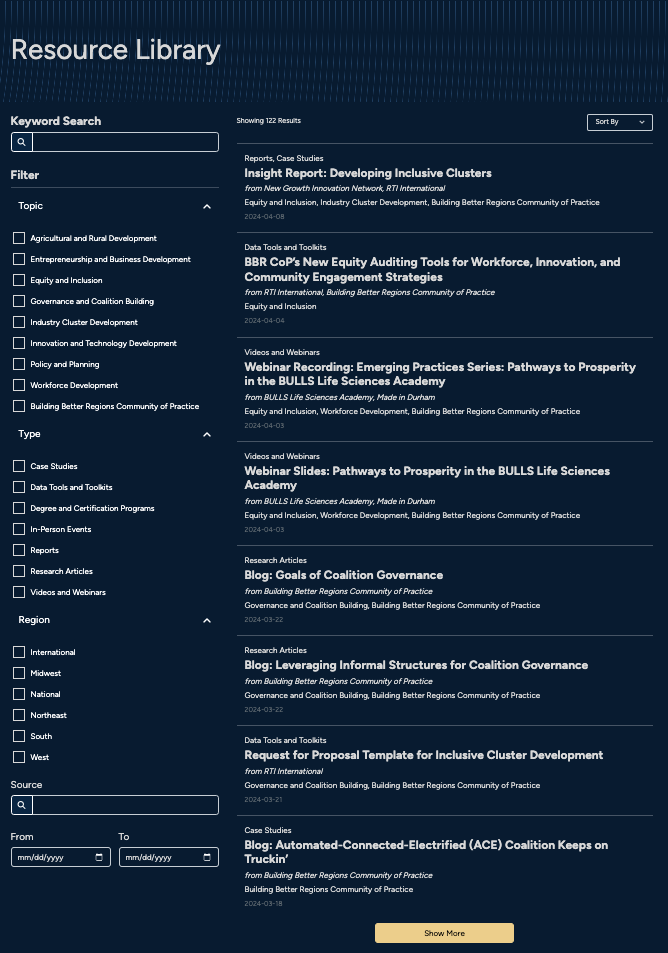 An Improved Way to Discover BBR CoP Resources - Building Better Regions ...